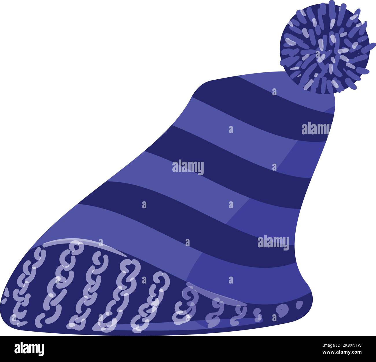 Blue winter headwear icon cartoon vector. Autumn fit Stock Vector Image ...