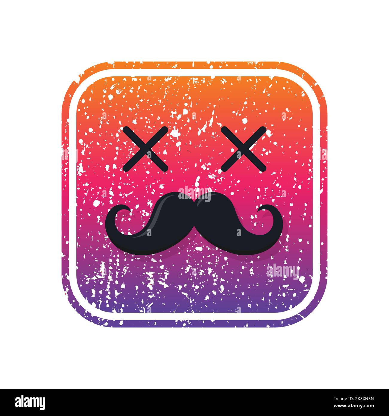 Funny emoji with gritty texture artwork design. EPS 10, Editable ...