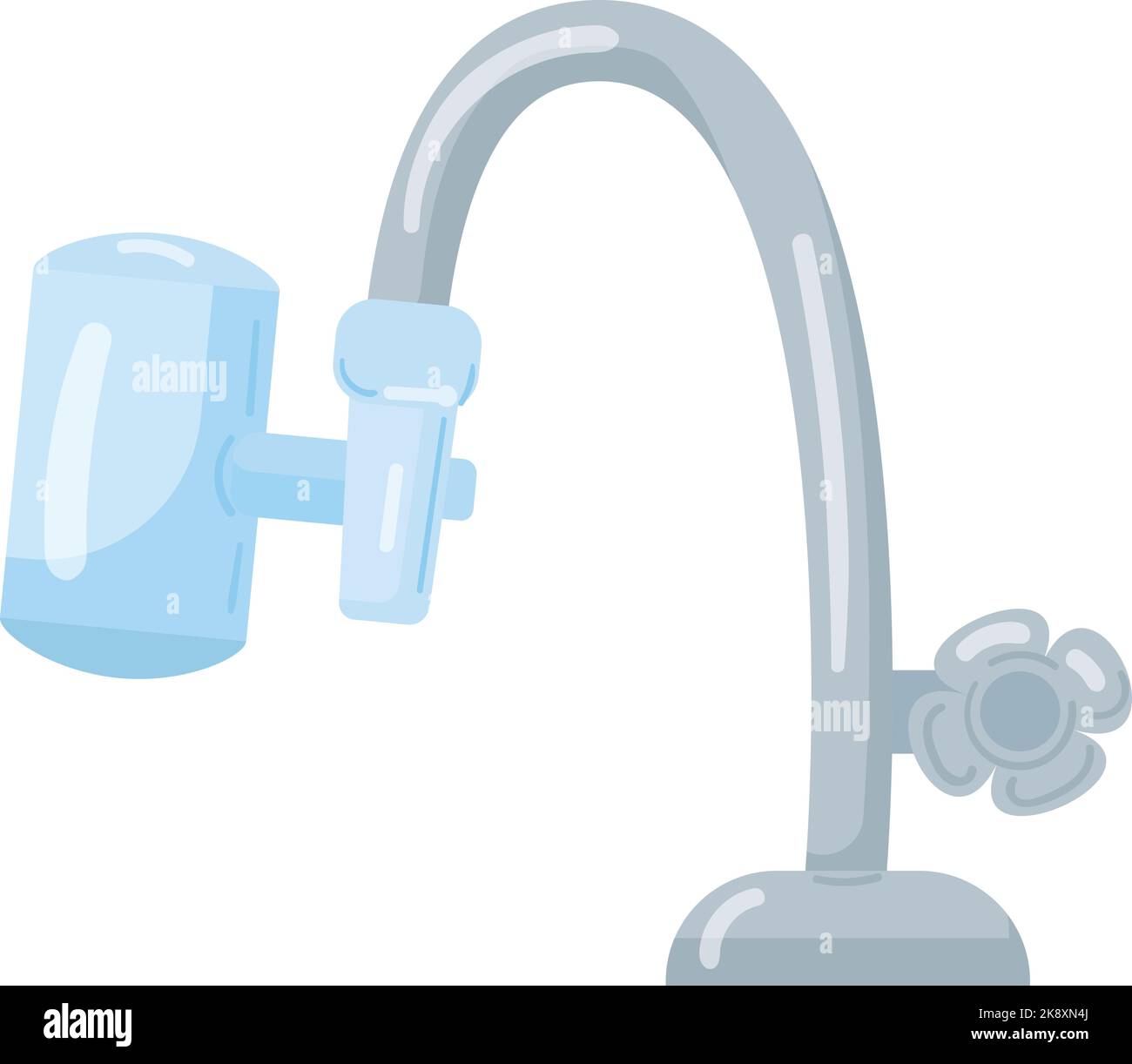 Water tap filter icon cartoon vector. Purification system Stock Vector ...