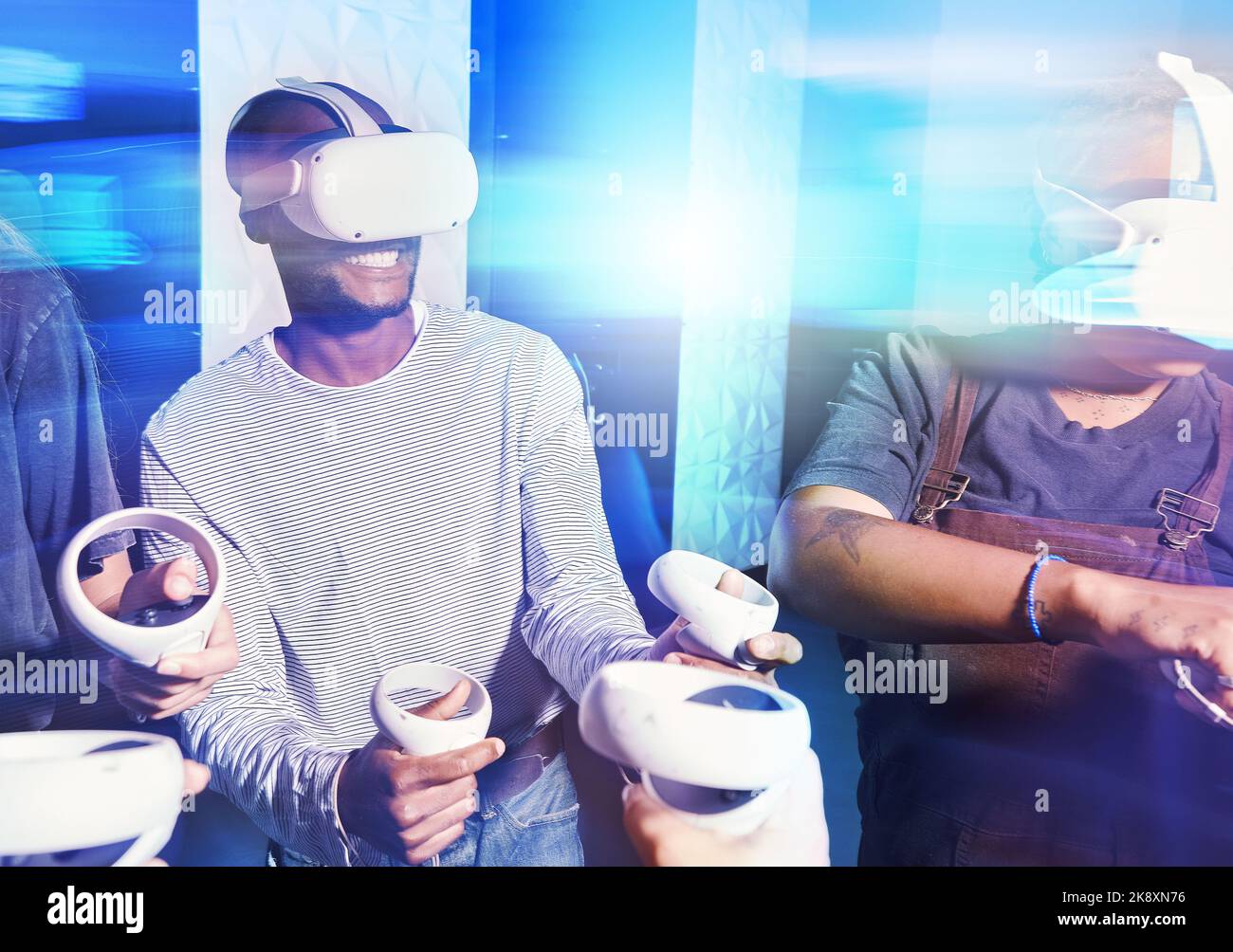 Virtual reality, metaverse and future with a black man gamer and ...