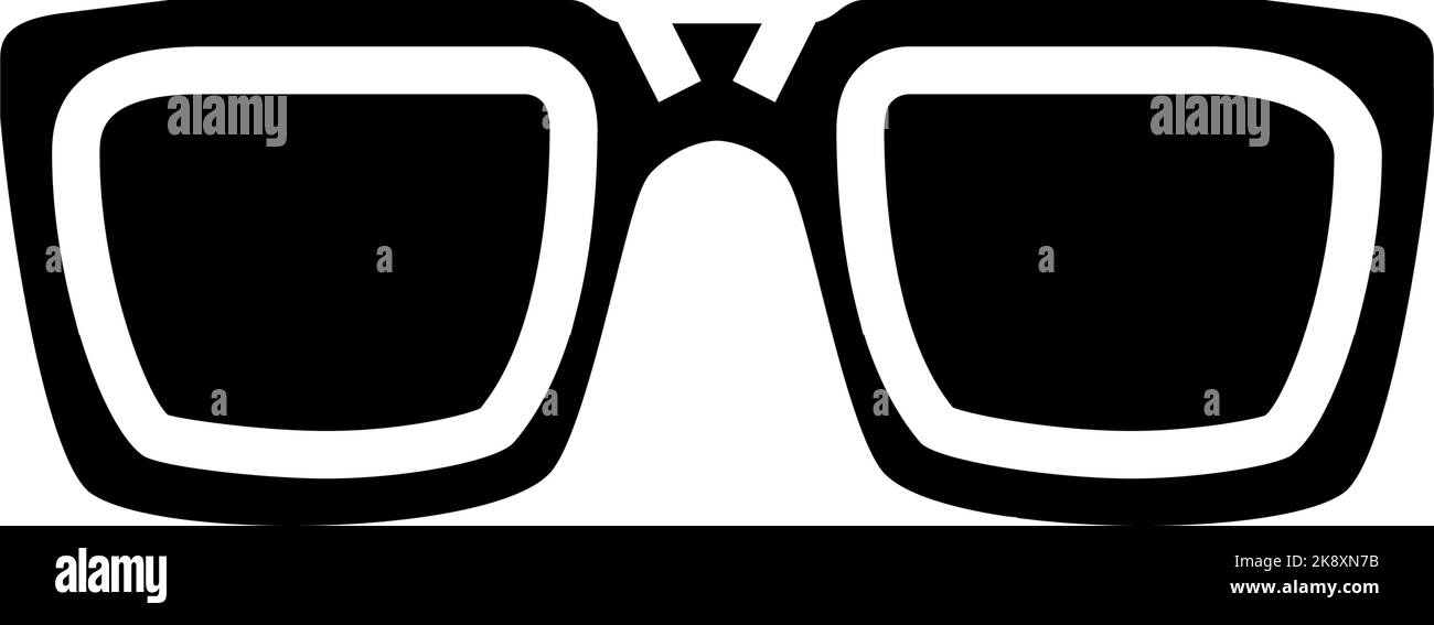 rap glasses frame glyph icon vector illustration Stock Vector Image ...