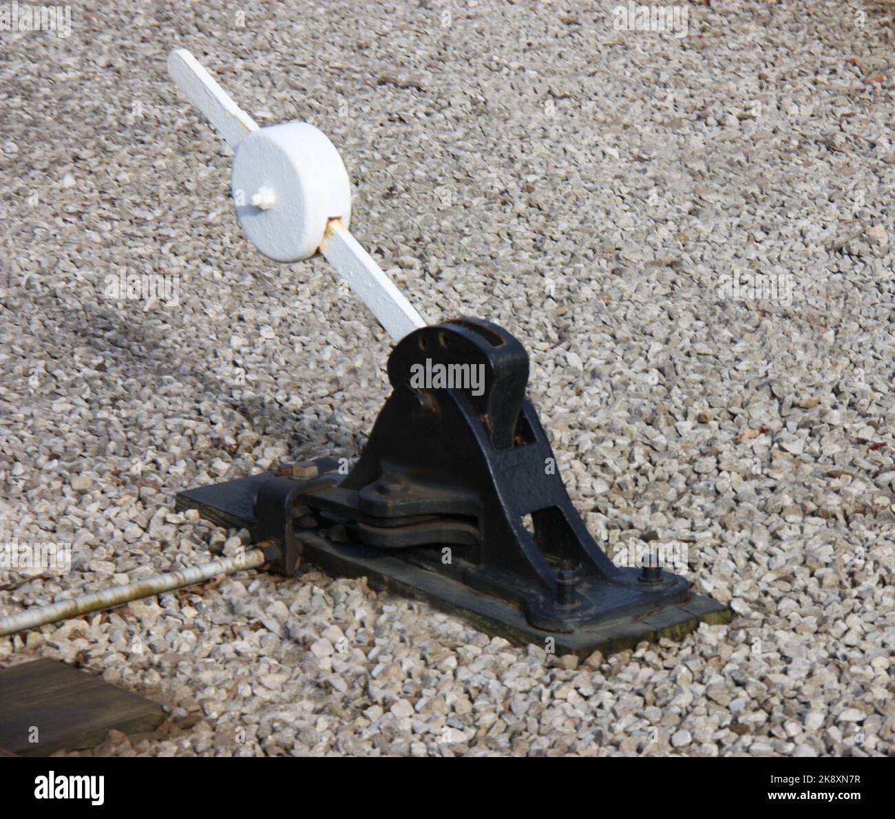 A Vintage Hand Operated Train Points Lever Stock Photo - Alamy