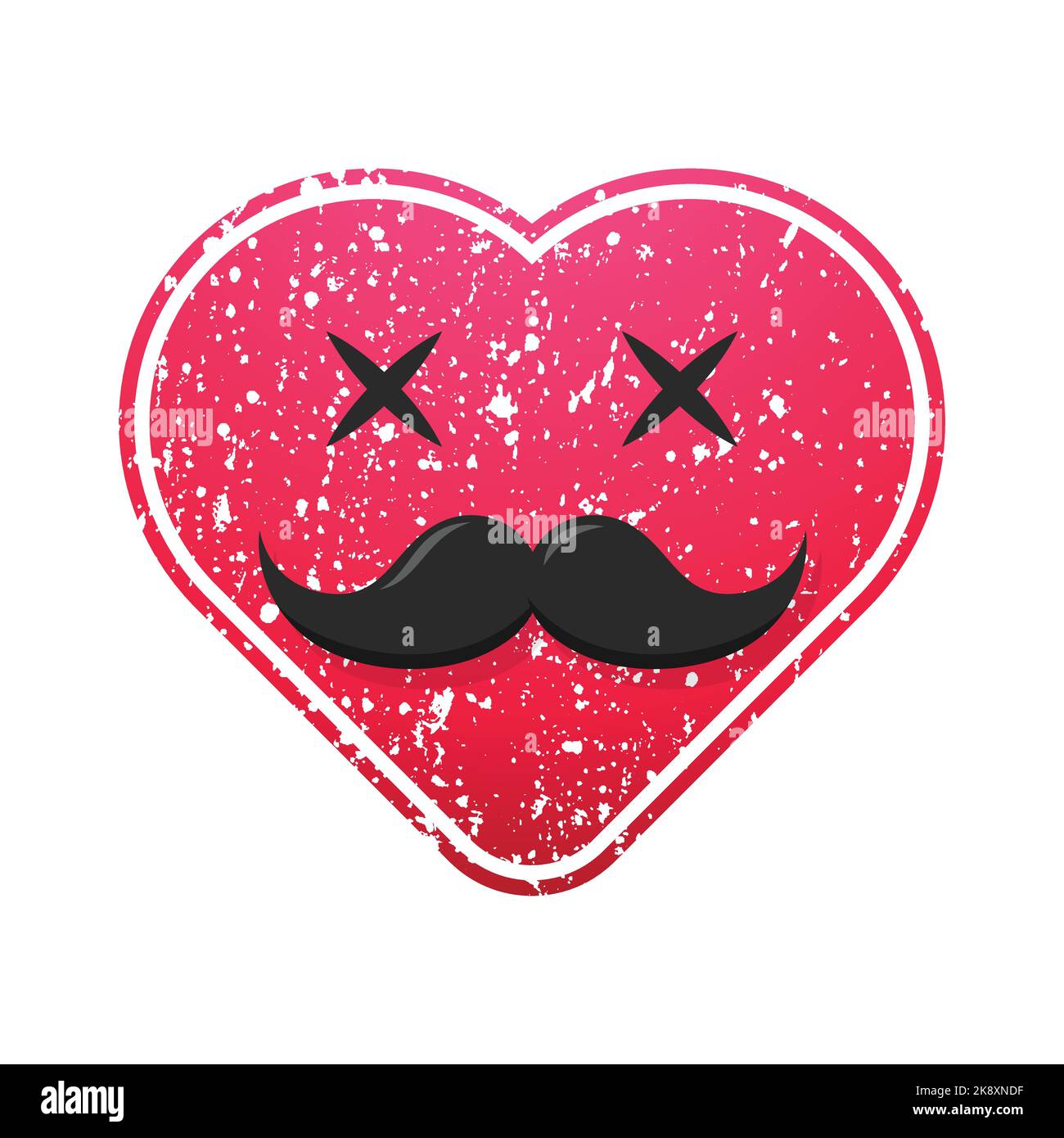 Funny emoji with gritty texture artwork design. EPS 10, Editable ...