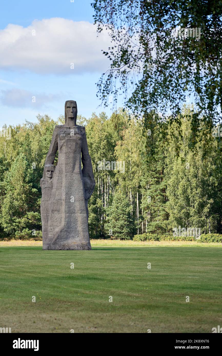 A vertical view of the victim mother and children monument made of ...
