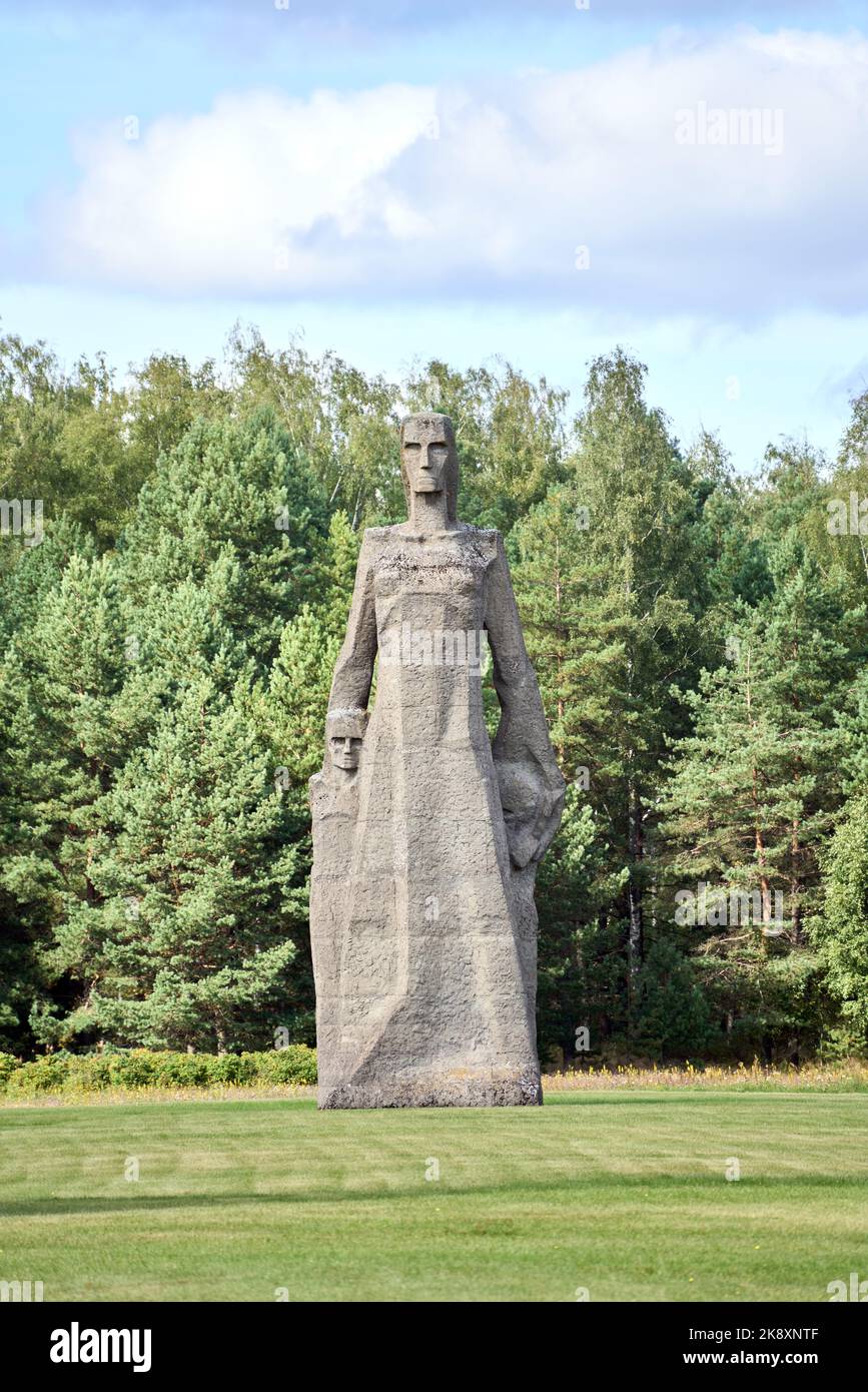 A vertical view of the victim mother and children monument made of ...