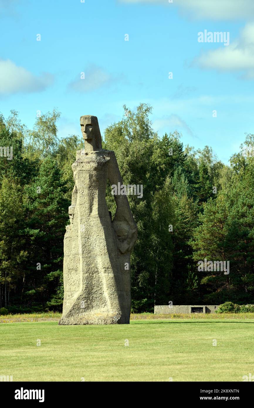 A vertical view of the victim mother and children monument made of ...