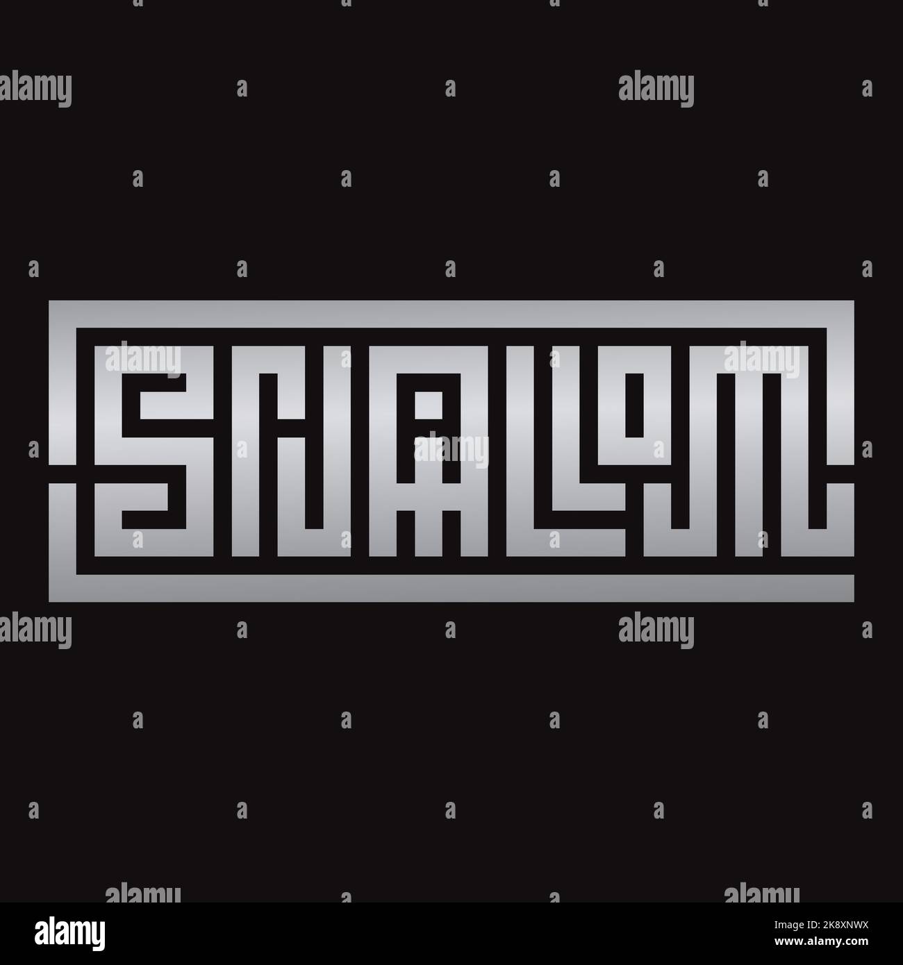 Shalom Lettering Maze Typography Design Vector Illustration. Editable ...