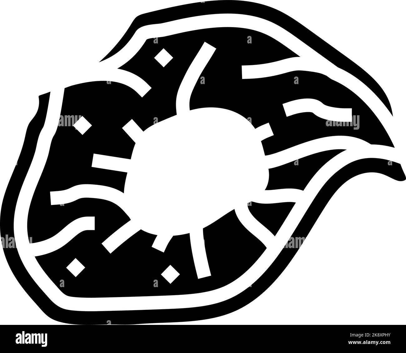 apple dried fruit glyph icon vector illustration Stock Vector Image ...