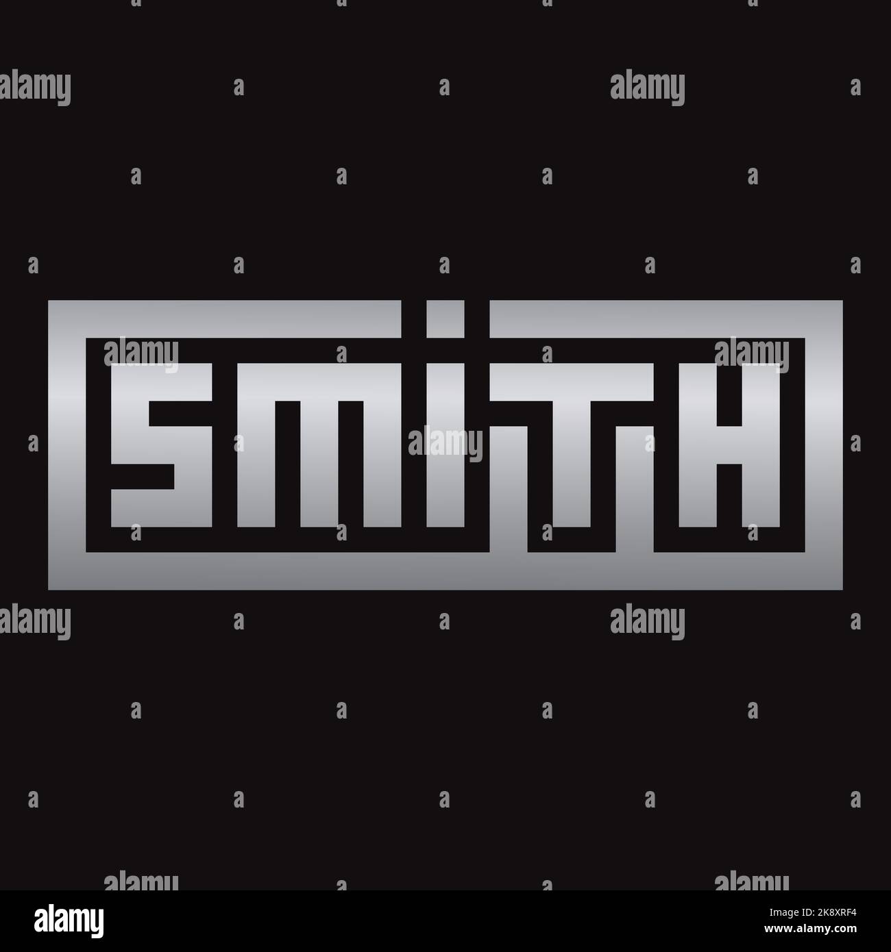 Smith Lettering Maze Typography Design Vector Illustration. Editable ...