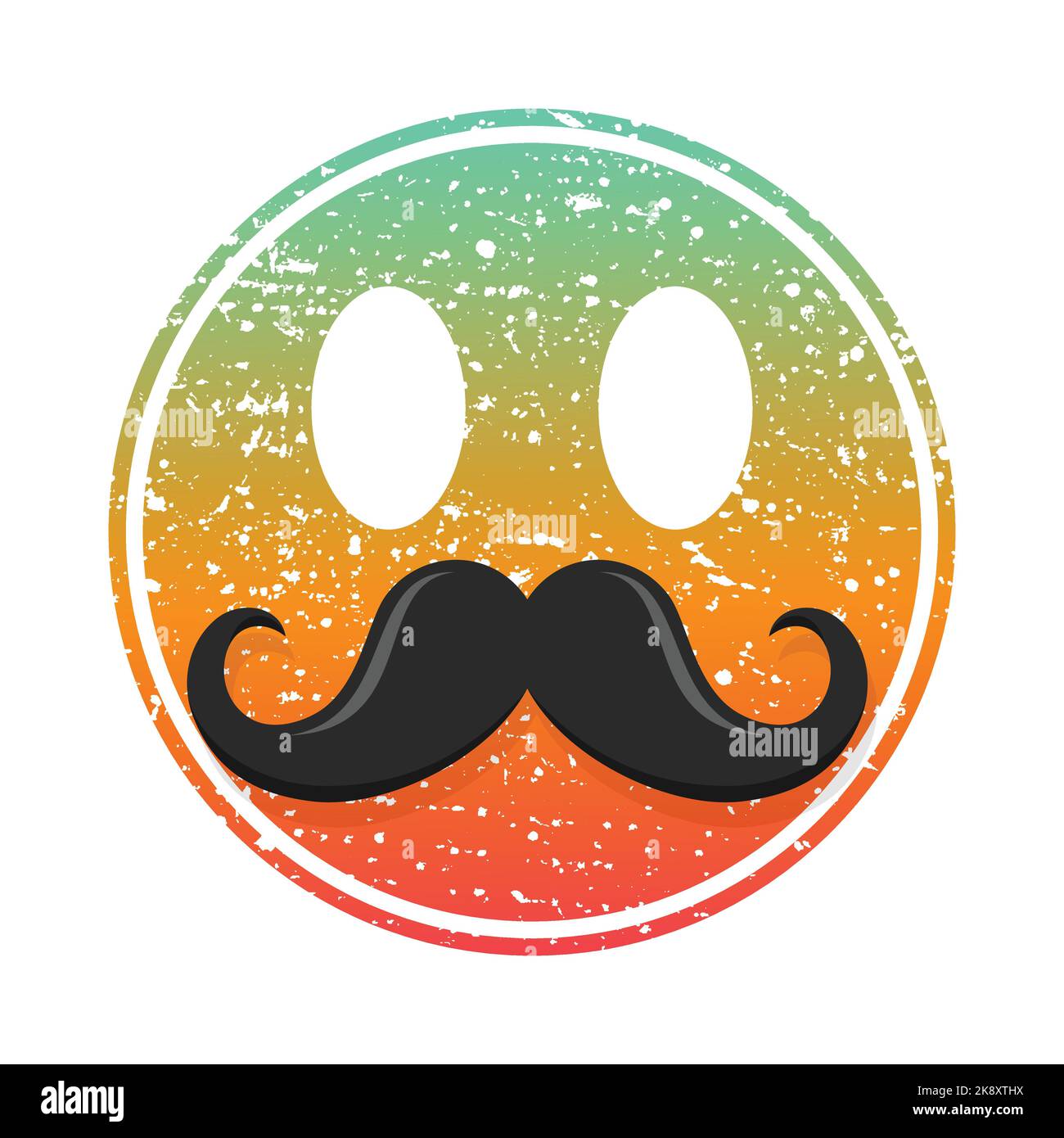 Funny emoji with gritty texture artwork design. EPS 10, Editable ...