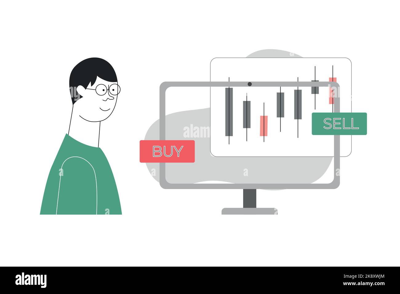 Data monitor thinking Cut Out Stock Images & Pictures - Alamy