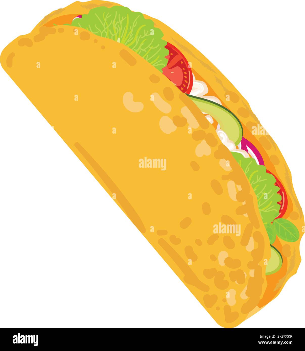 Spicy taco icon cartoon vector. Mexican food Stock Vector Image & Art ...