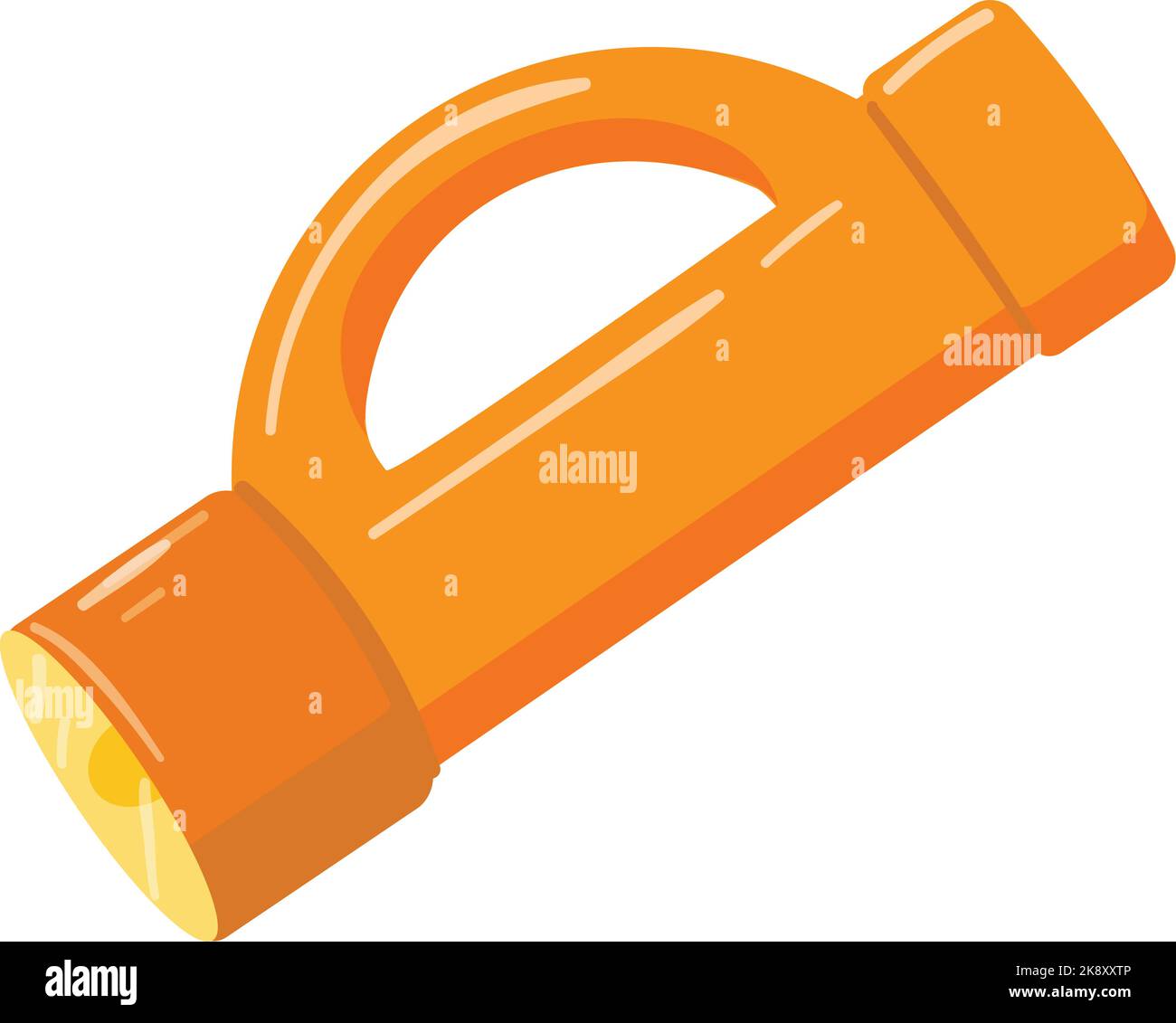 Flashlight light icon cartoon vector. Torch lamp Stock Vector Image ...