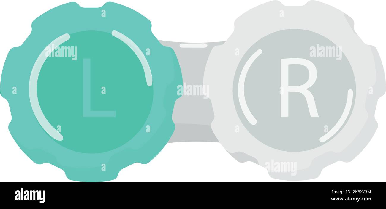 Contact lens case icon cartoon vector. Box vision Stock Vector Image ...