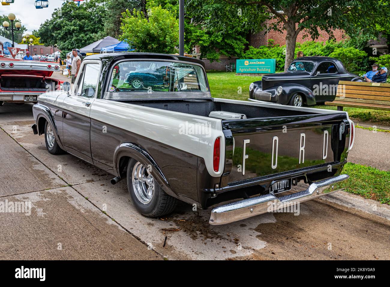Des Moines, IA - July 01, 2022: High perspective rear corner view of a ...