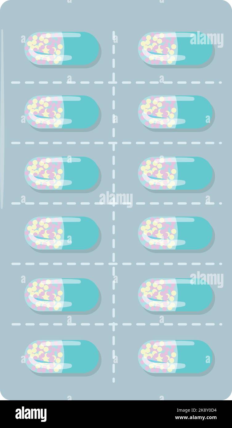 Pill pack icon cartoon vector. Medicine tablet Stock Vector Image & Art ...