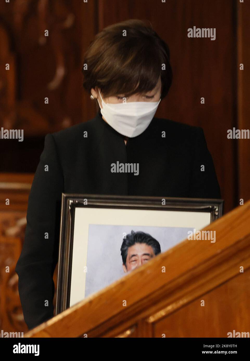 Tokyo, Japan. 25th Oct, 2022. Akie Abe, widow of slain former Prime ...