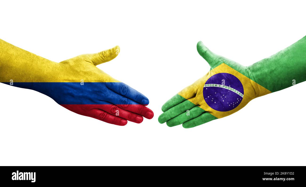 Brazil colombia flag hi-res stock photography and images - Alamy