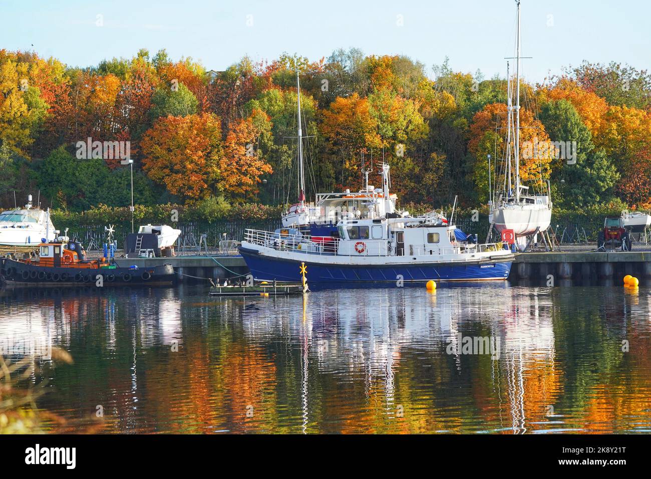Boats on North Shields Marina. Picture date: Tuesday October 25, 2022 ...