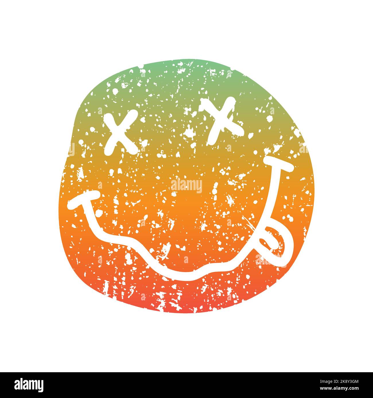 Funny emoji with gritty texture artwork design. EPS 10, Editable ...