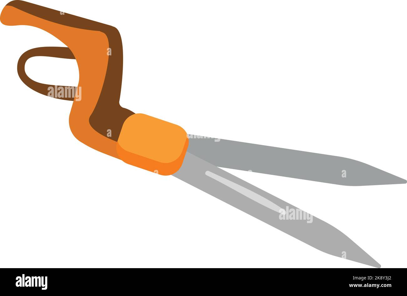 Bush scissors icon cartoon vector. Farm tool Stock Vector Image & Art ...