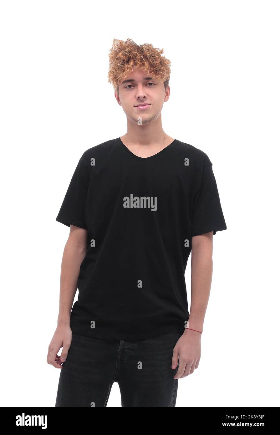 in full growth. stylish young man striding forward Stock Photo - Alamy