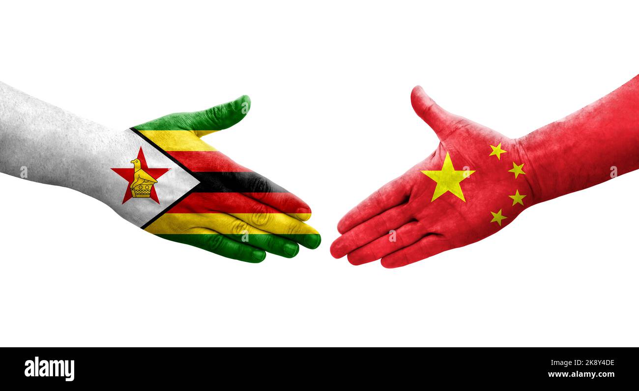 China zimbabwe flag hi-res stock photography and images - Alamy