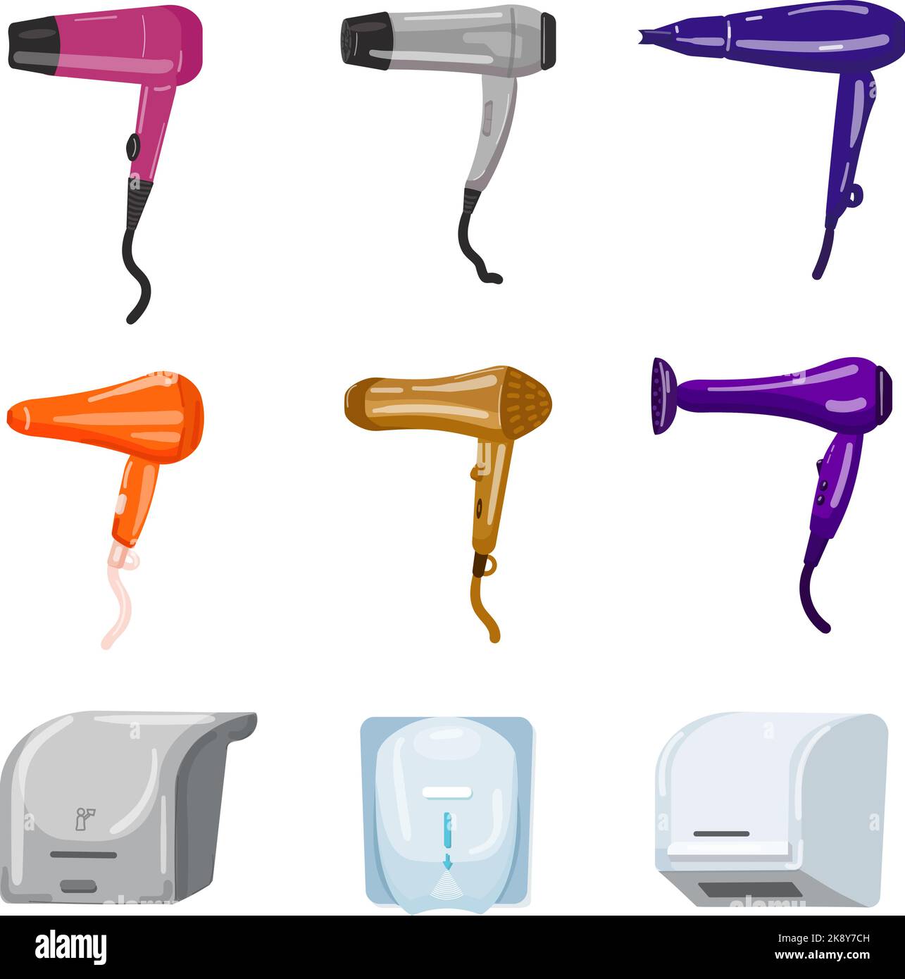 Dryer icons set cartoon vector. Tumble machine Stock Vector Image & Art ...