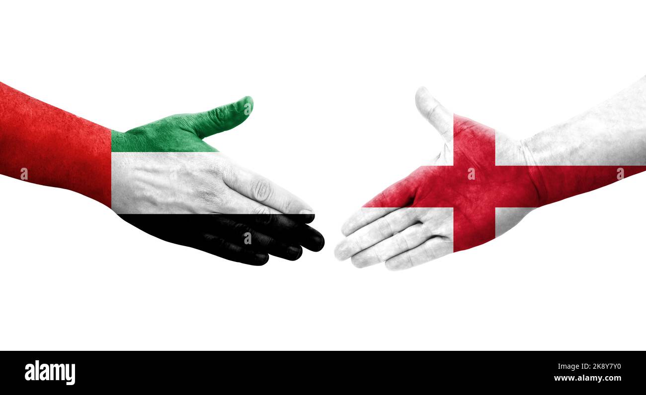 Handshake between england united Cut Out Stock Images & Pictures - Alamy