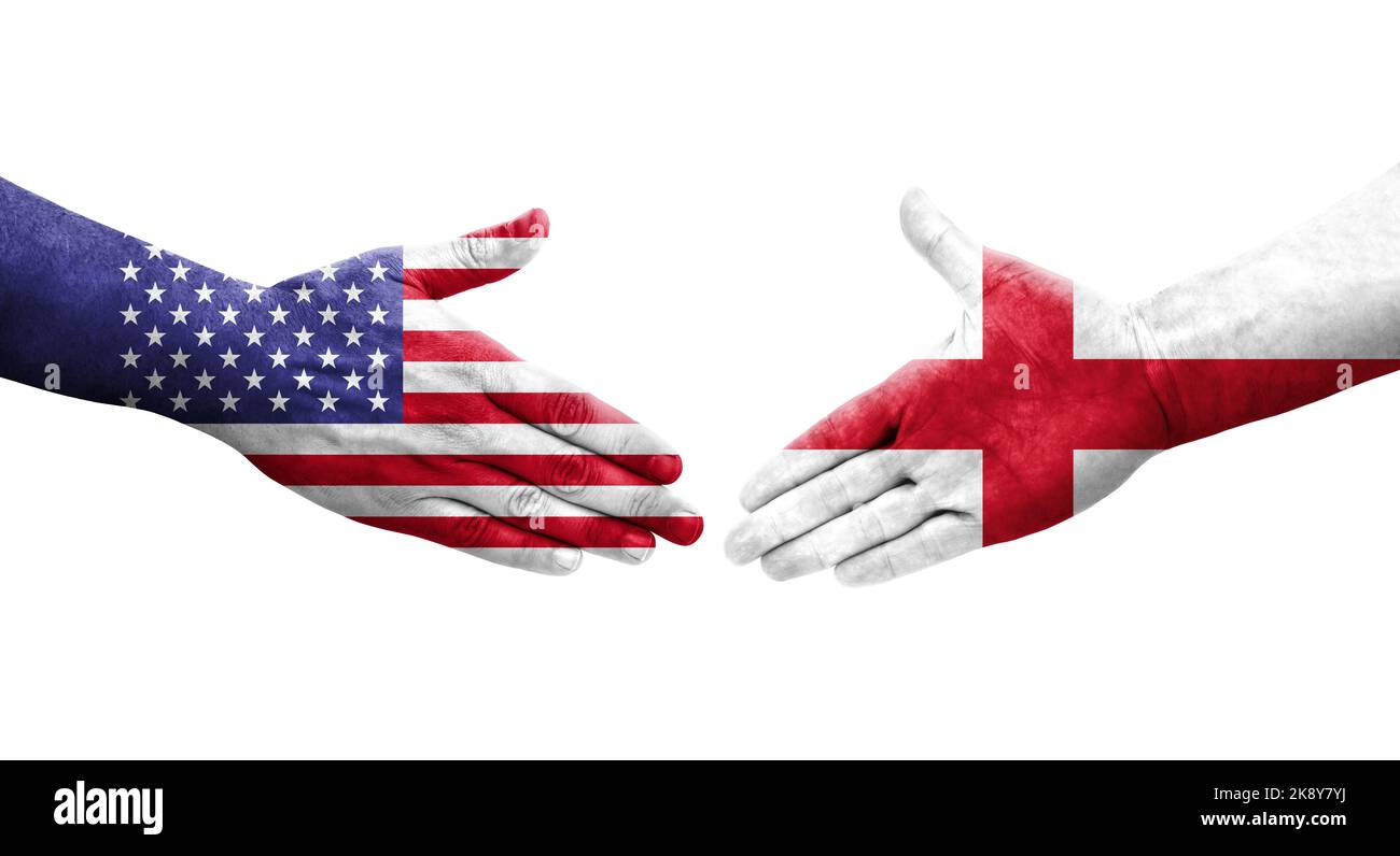Handshake between england united Cut Out Stock Images & Pictures - Alamy