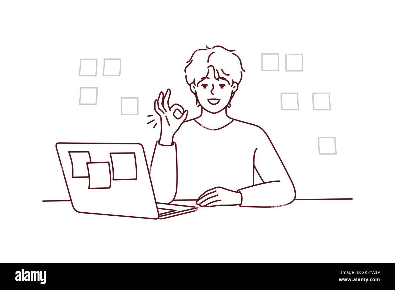 Work in computer program Stock Vector Images - Alamy