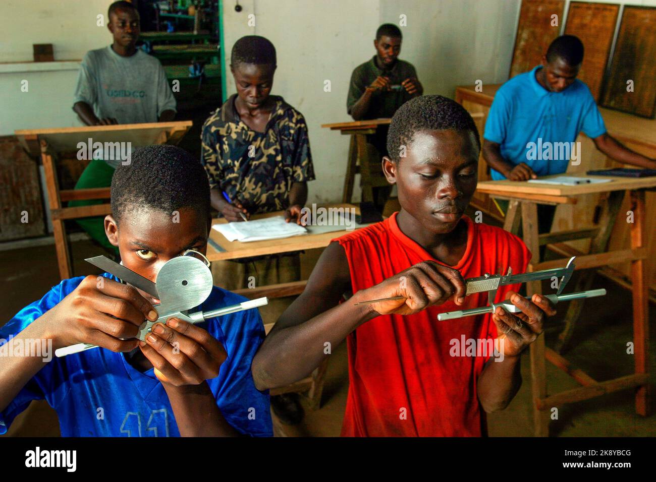 Ghana, Samreboi. Samartex timberfactory. An expat from Holland teaches ...