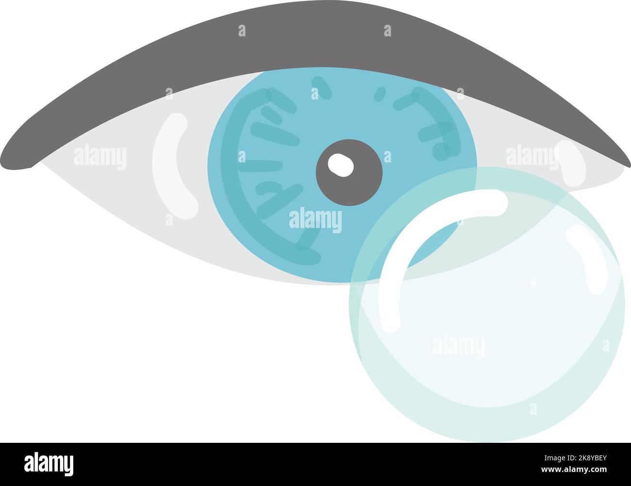 Eye contact lens icon cartoon vector. Case solution Stock Vector Image ...