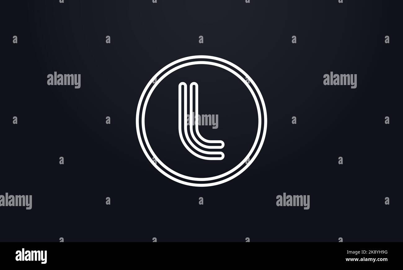 Circle and line logo vector with circle and unique 2d flat icon symbol ...