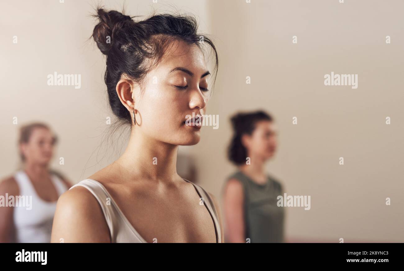 Start connecting more with your inner self. an attractive young woman ...