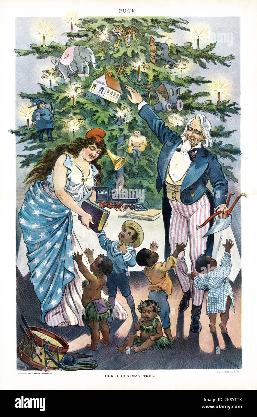 Puck spread page - Our Christmas tree - Artwork by Udo Keppler (1872 ...