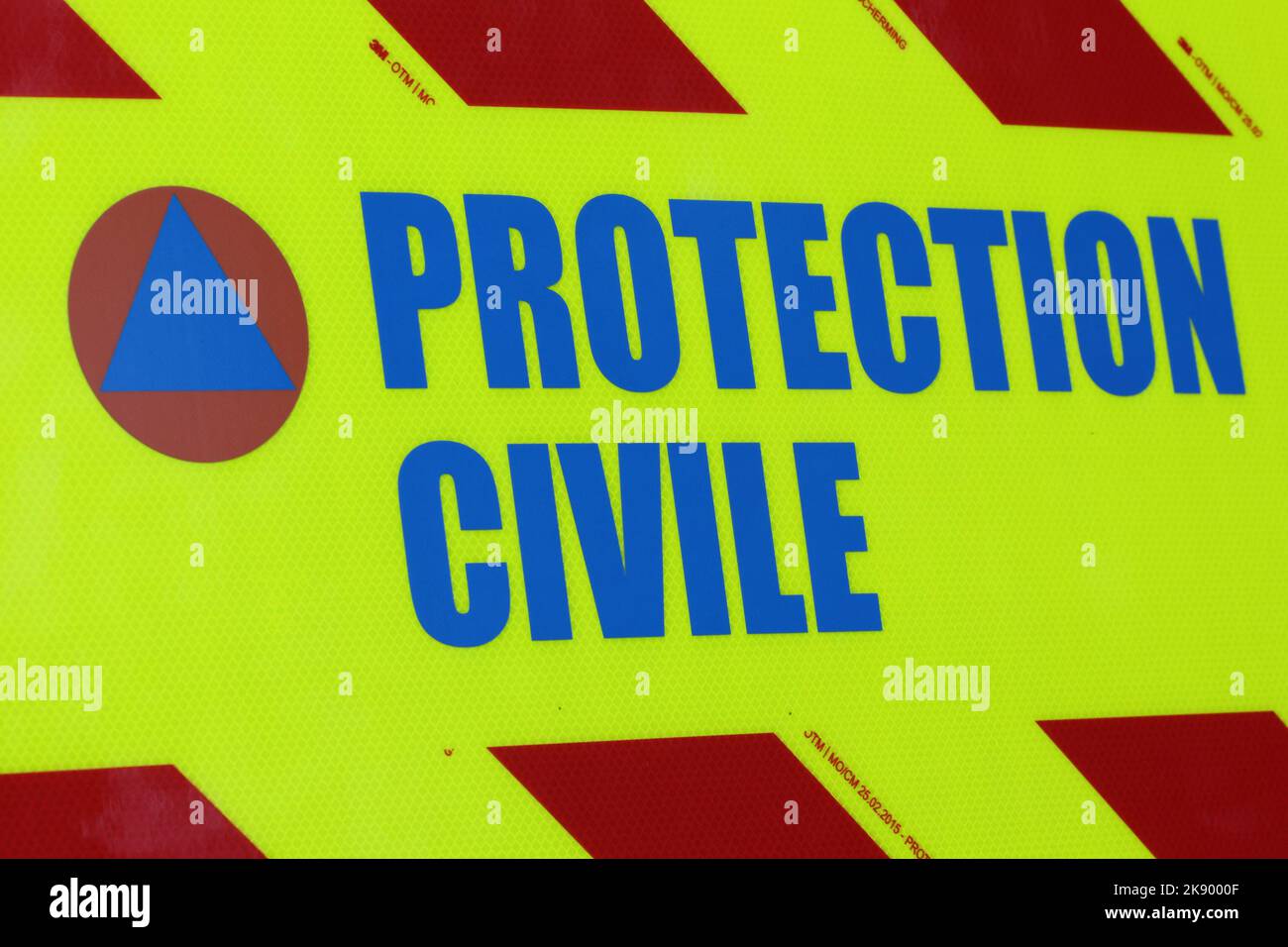 Illustration picture shows the civil protection logo pictured during a ...