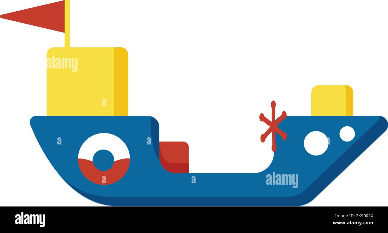 Kid play ship icon cartoon vector. Ground equipment Stock Vector Image ...