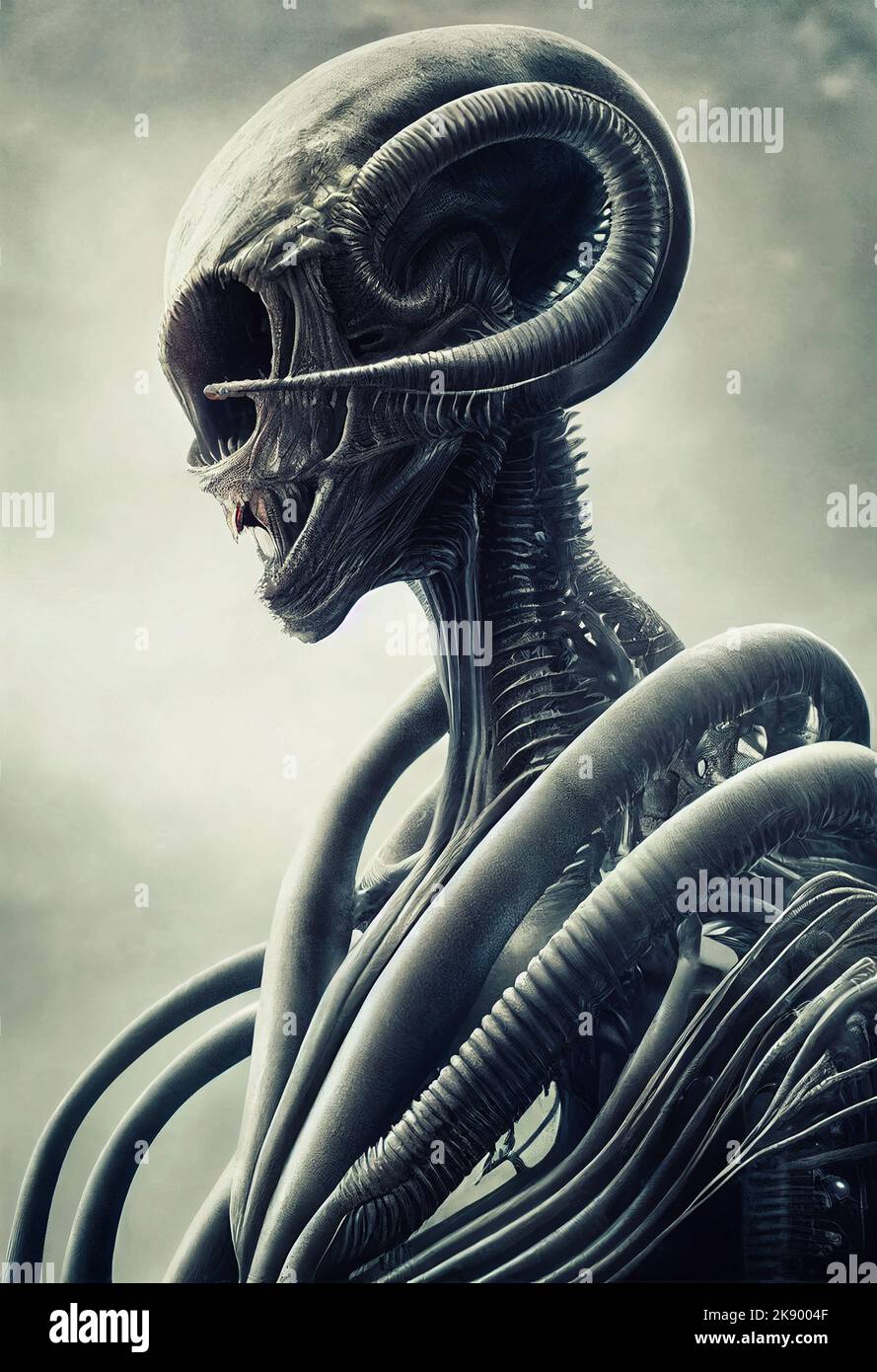 Scary alien skull hi-res stock photography and images - Alamy