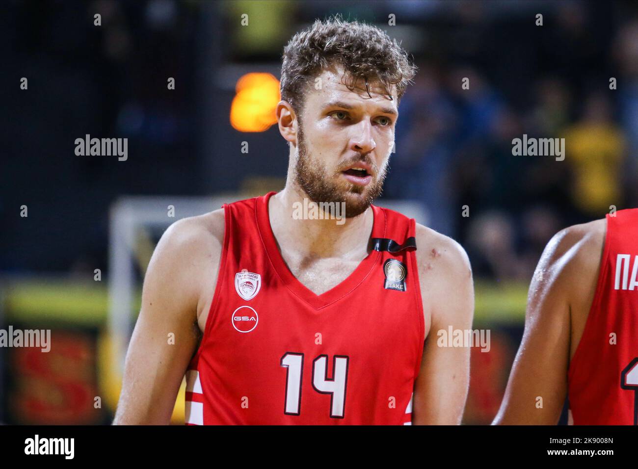 Thessaloniki, Greece. 24th Oct, 2022. Olympiacos BC player Sasha ...