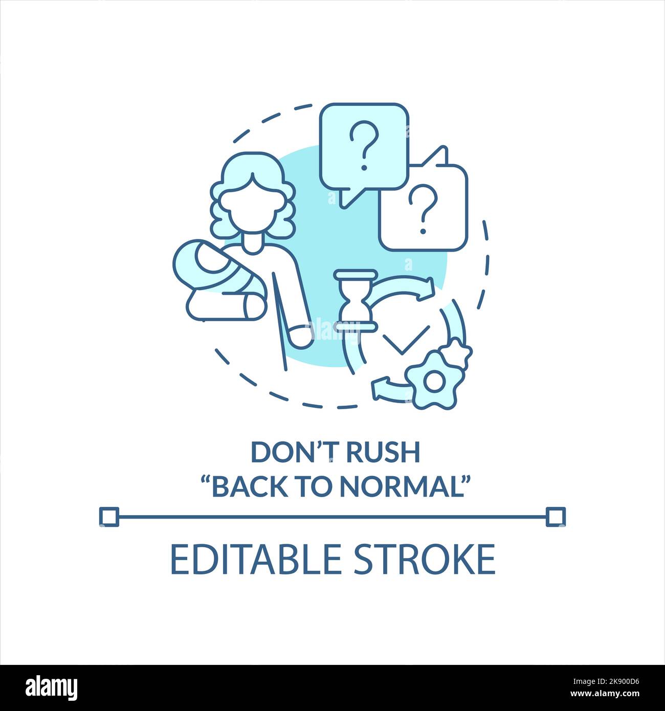 Support working parents turquoise concept icon Stock Vector Image & Art ...