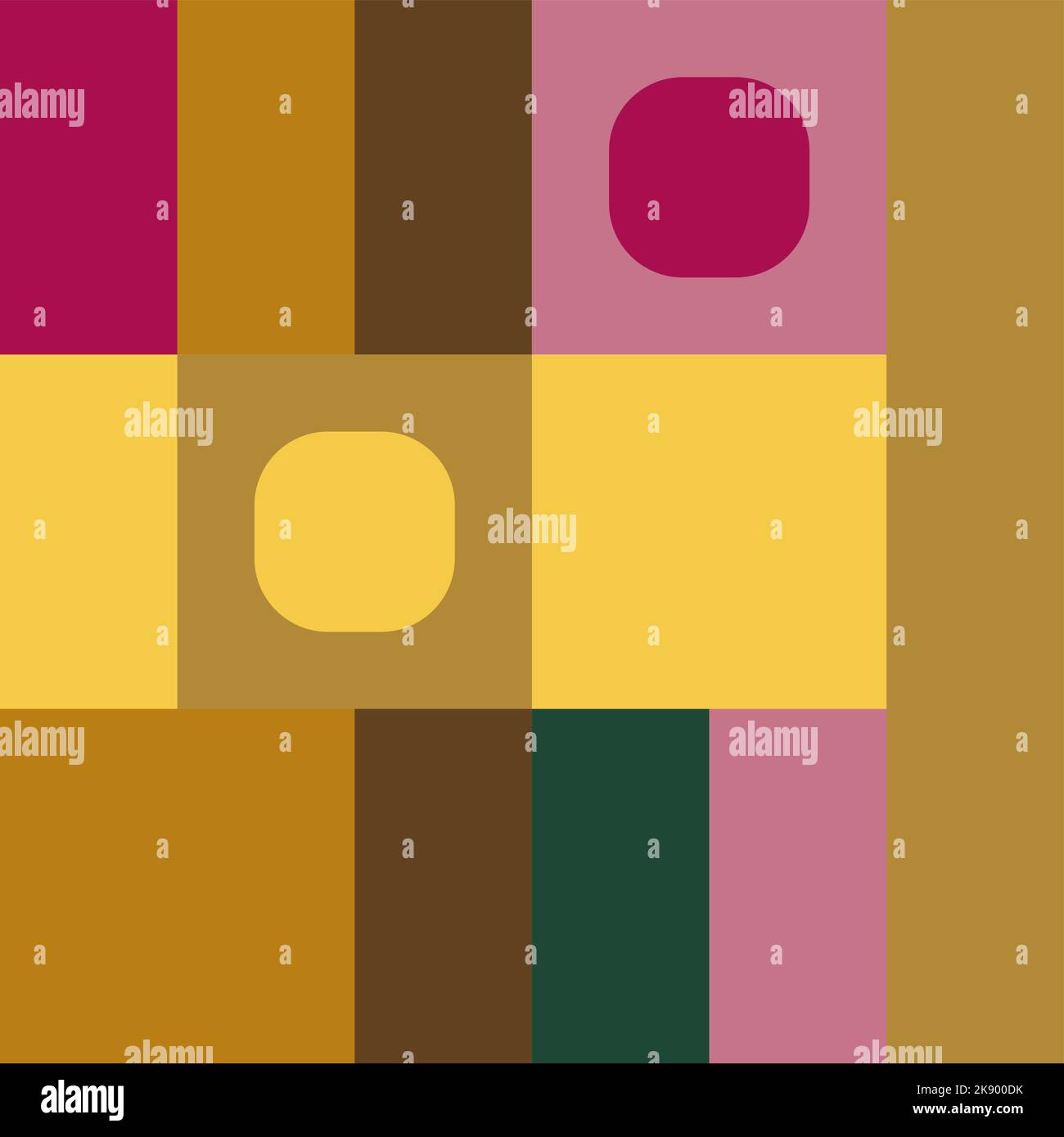 Abstract golden minimalist vector geometry, punchy forms and colors ...