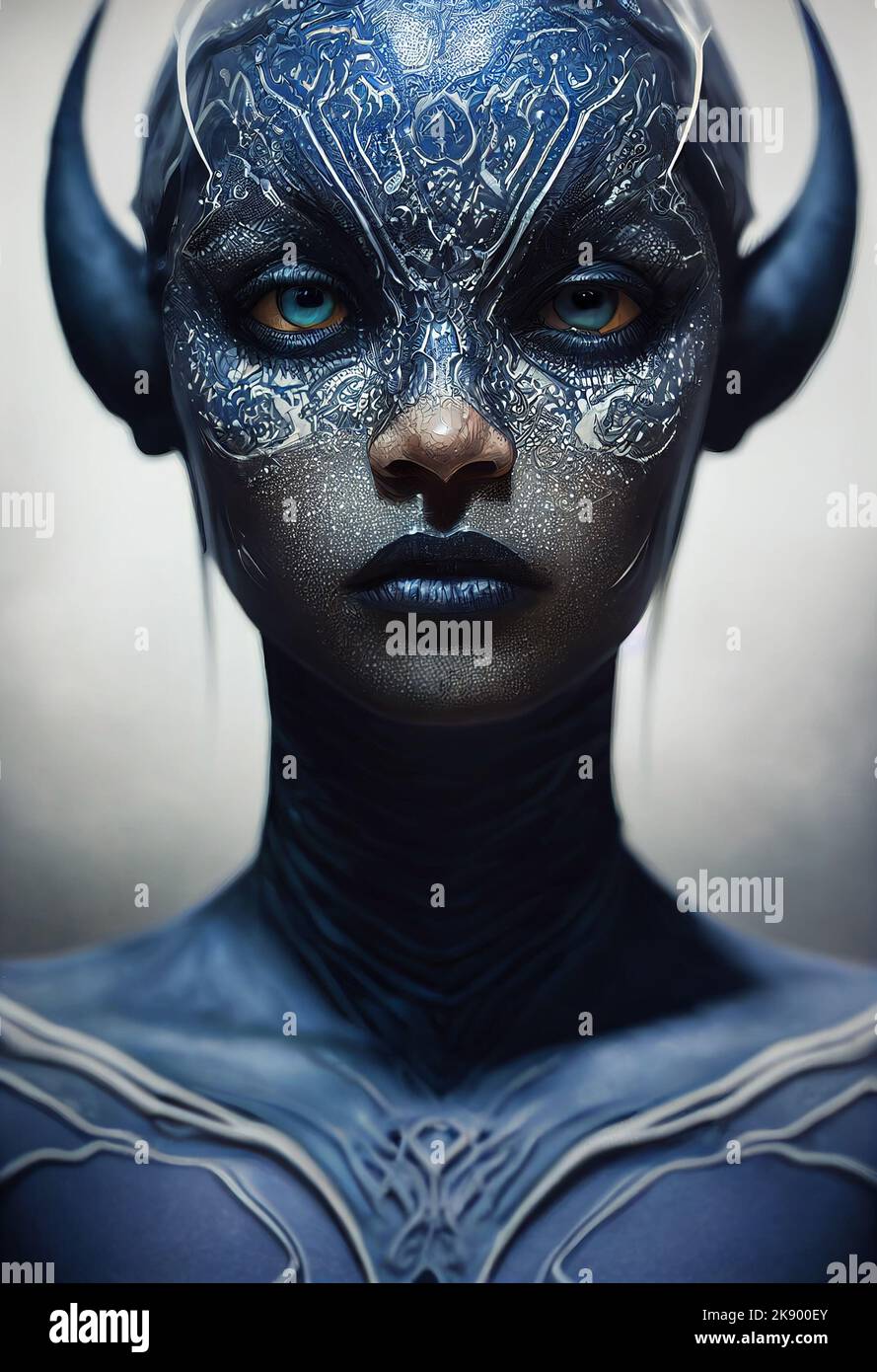 Realistic alien portrait hi-res stock photography and images - Alamy