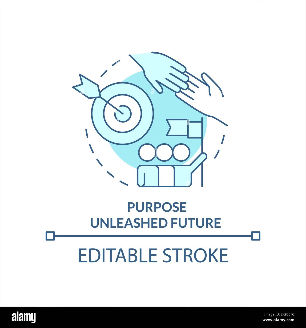 Purpose unleashed future turquoise concept icon Stock Vector Image & Art - Alamy