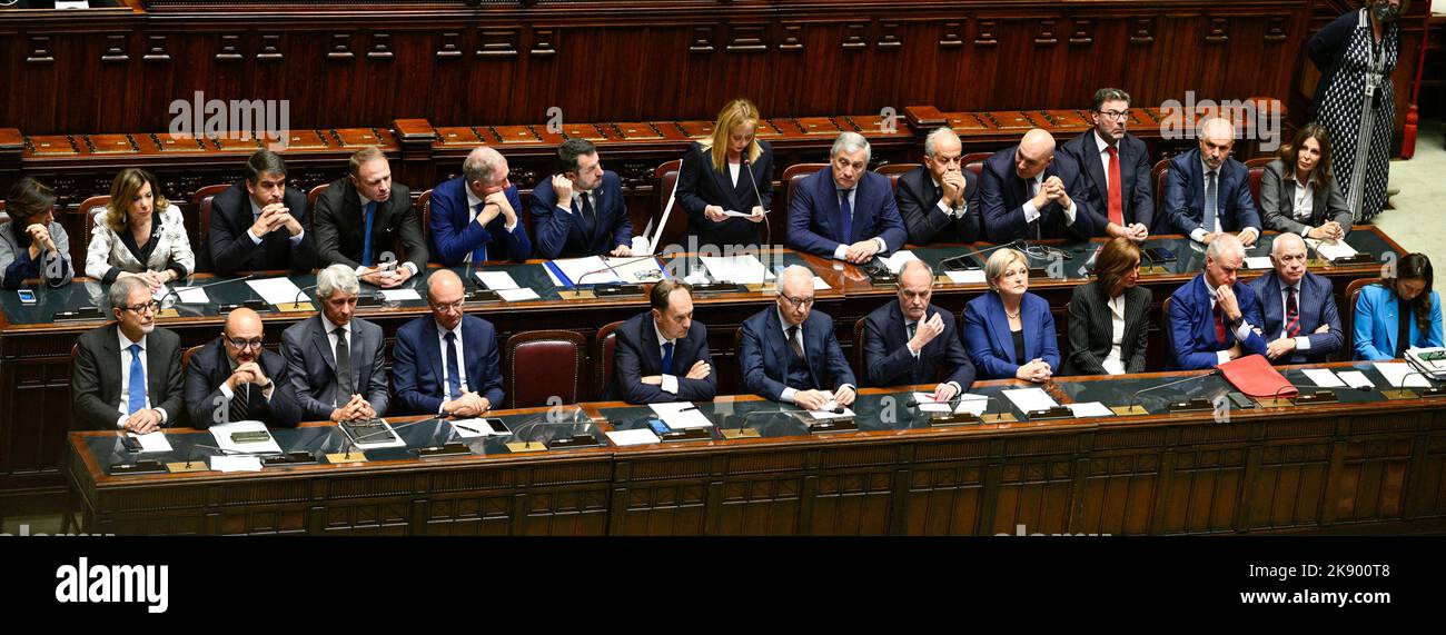 the government benches during the session in the Chamber of Deputies ...