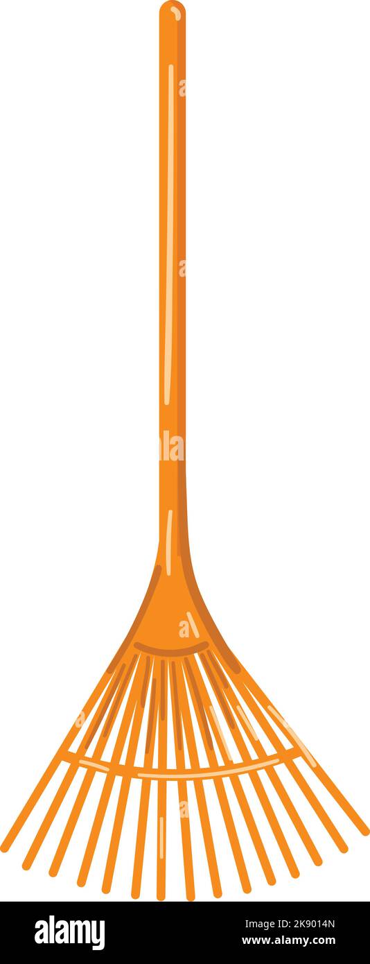 Leaf rake icon cartoon vector. Farm equipment Stock Vector Image & Art ...