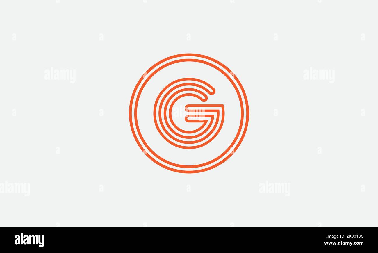 Circle and line logo vector with circle and unique 2d flat icon symbol ...