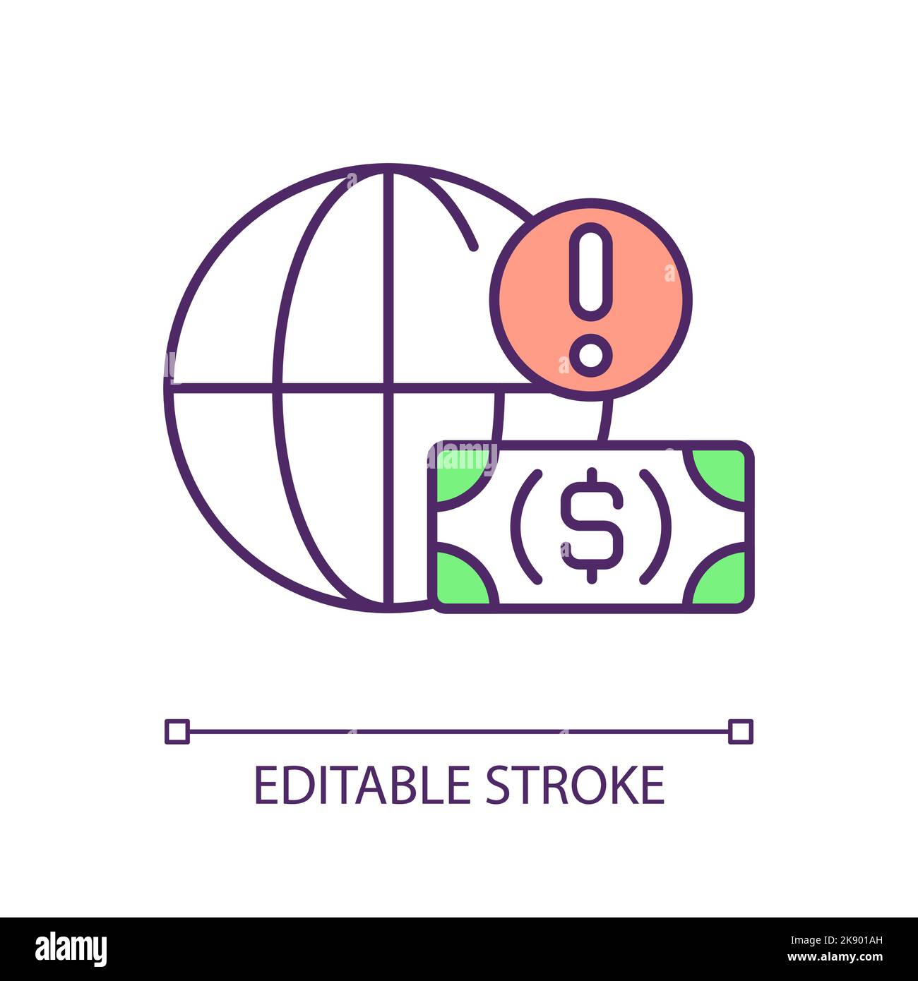 Global financial problem RGB color icon Stock Vector Image & Art - Alamy
