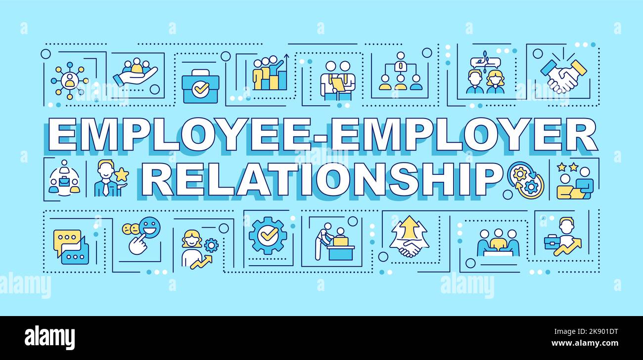 Employee employer relations word concepts turquoise banner Stock Vector Image & Art - Alamy