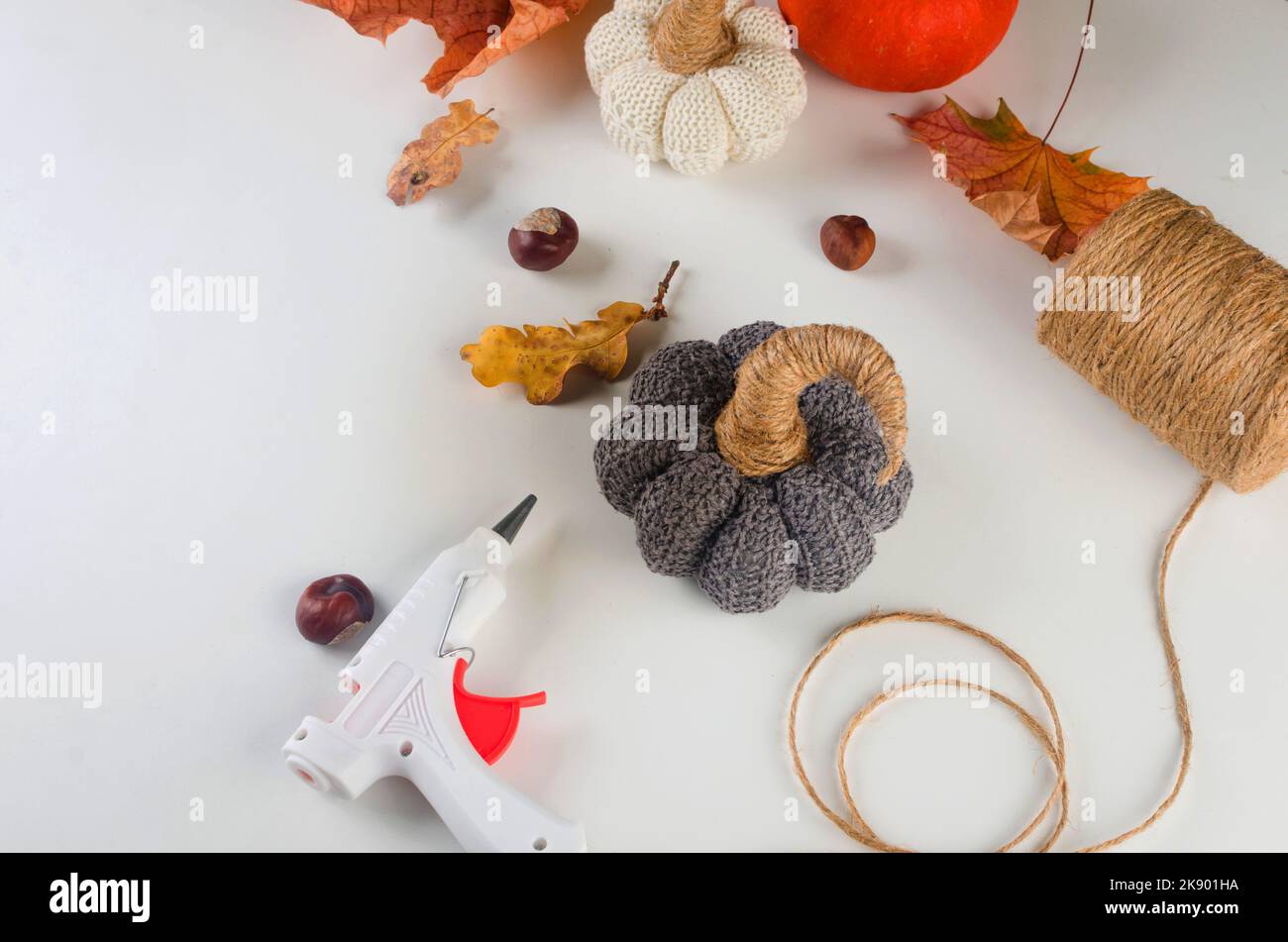 DIY. Process of creating decorations for Halloween with your own hands ...